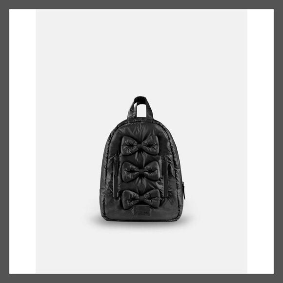 7Am Enfant | Accessories | 7am Enfant Kids 2 Bows Puffer Backpack Black ...